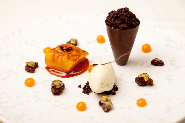 Poached Pineapple with Chocolate Recipe - Great British Chefs