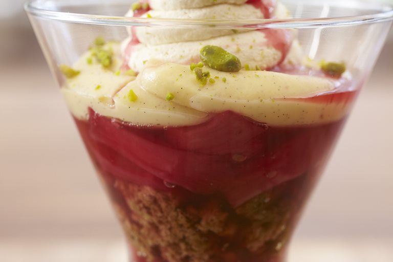 Rhubarb and Parkin Trifle Recipe - Great British Chefs