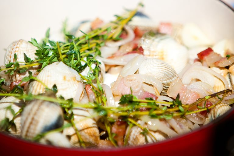 Cockles Recipe With Shallots, Pancetta & Basil - Great British Chefs