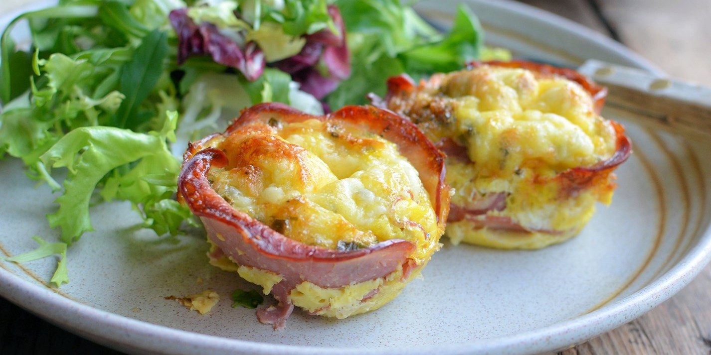 Cheesy bacon and egg breakfast cups recipe - Great British Chefs
