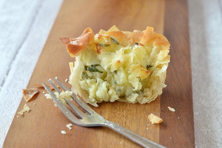 Mini Filo Homity Pie Recipe - Great British Chefs