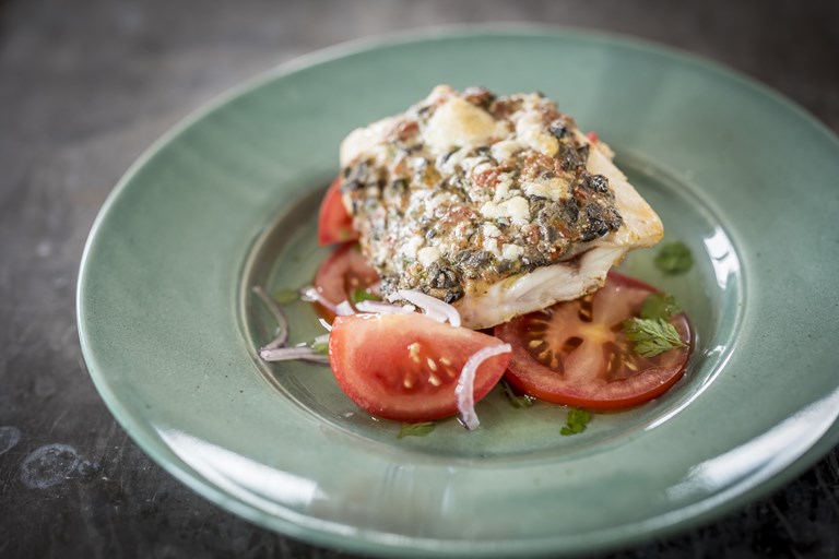 Baked Hake with Mediterranean Crust - Great British Chefs