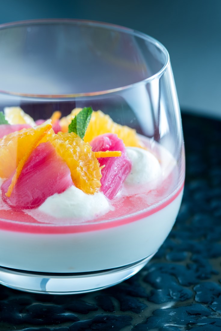 Baked Yoghurt Recipe with Poached Rhubarb - Great British Chefs