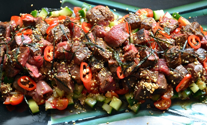 Seared Beef Poke Recipe - Great British Chefs