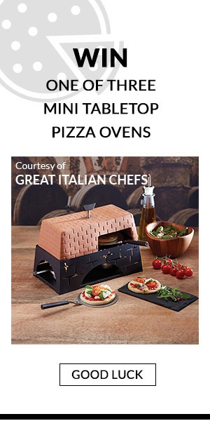 Win one of three mini tabletop pizza ovens - Great Italian Chefs