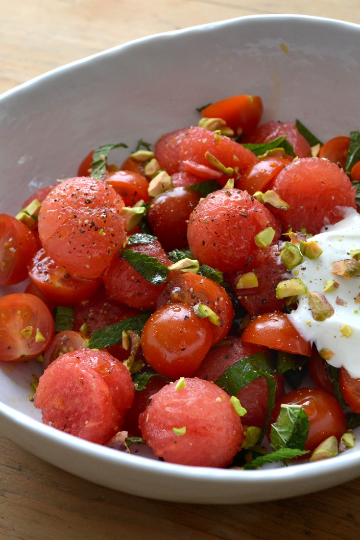 Tomato and Watermelon Salad Recipe - Great British Chefs