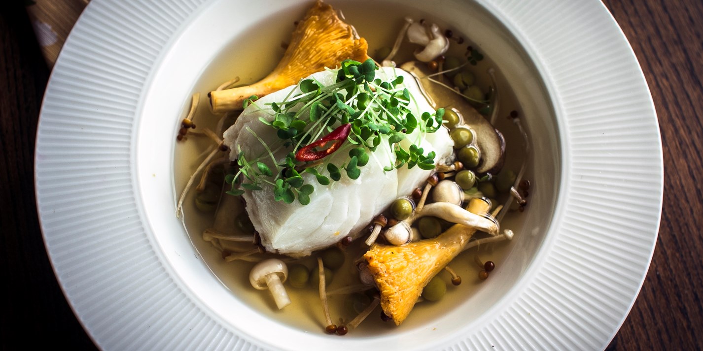 Steamed Cod Loin Recipe with Japanese Broth - Great British Chefs