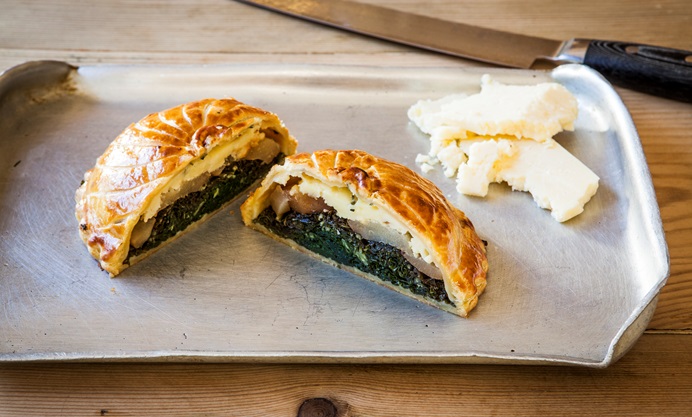 Cheese, Pear and Kale Pithivier Recipe - Great British Chefs