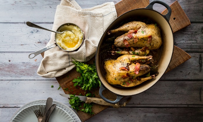 Braised Pheasant Recipe with Chestnuts - Great British Chefs