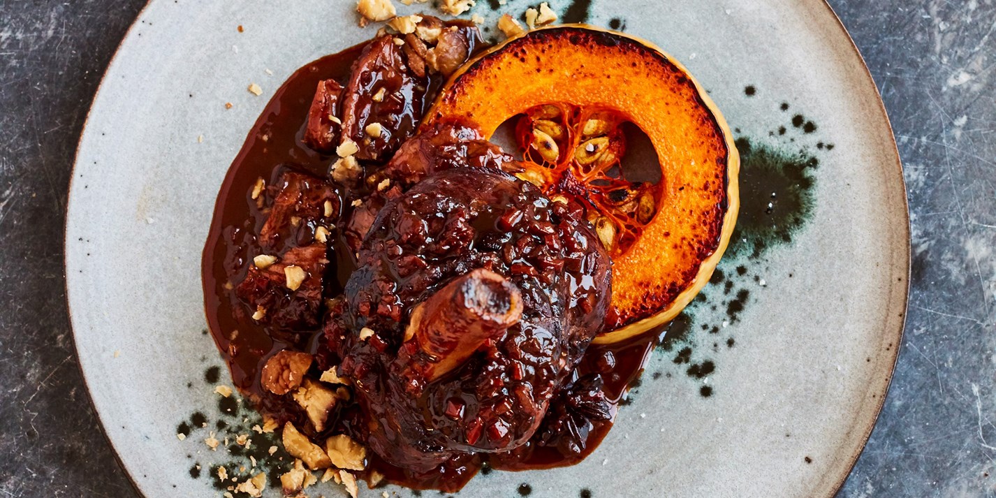 Lamb Shank Recipe in Chocolate and Chilli Sauce - Great British Chefs
