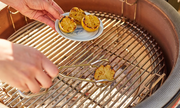 Charred Leeks with Leek Ash Crème Fraîche Recipe - Great British Chefs