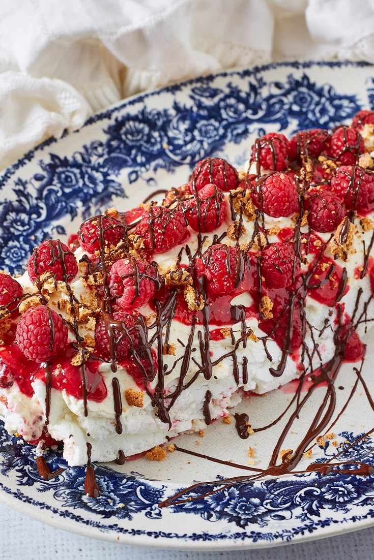 Raspberry Meringue Roulade Recipe - Great British Chefs