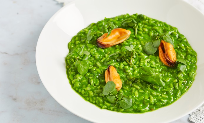 Watercress and Mussel Risotto Recipe - Great British Chefs