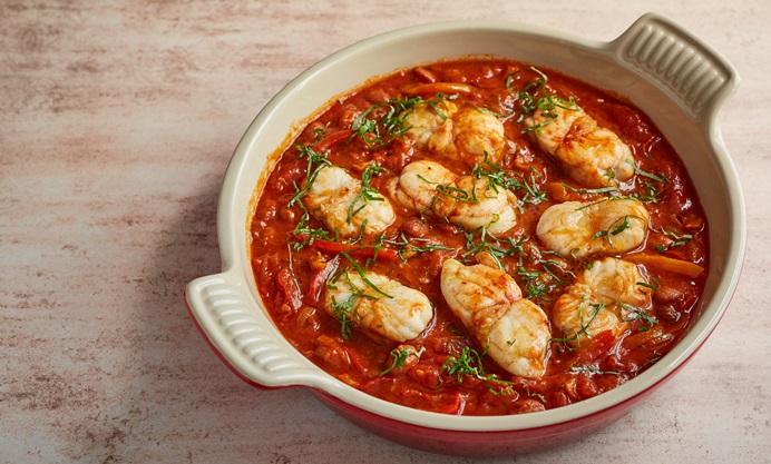 Monkfish with Peppers, Tomatoes and Beans Recipe - Great British Chefs