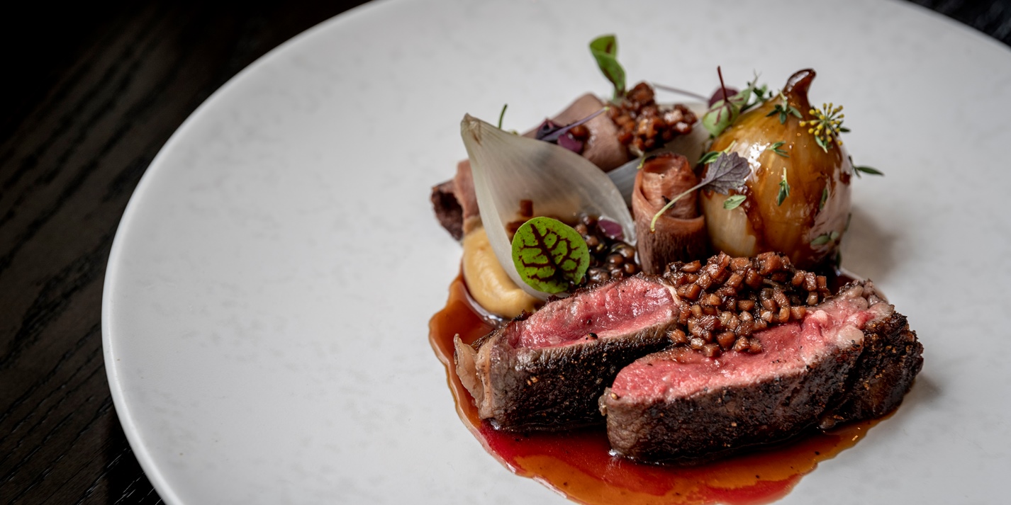 Wagyu Beef with Onions and Ox Tongue Recipe - Great British Chefs