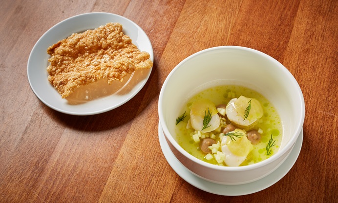 Scallops with Apple and Celeriac Recipe - Great British Chefs