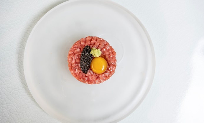 Toro Tartare with Soy-Cured Quail Egg and Caviar Recipe - Great British ...