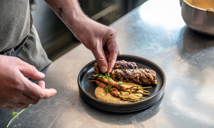 Rabbit and Pork Fat Kebab Recipe - Great British Chefs