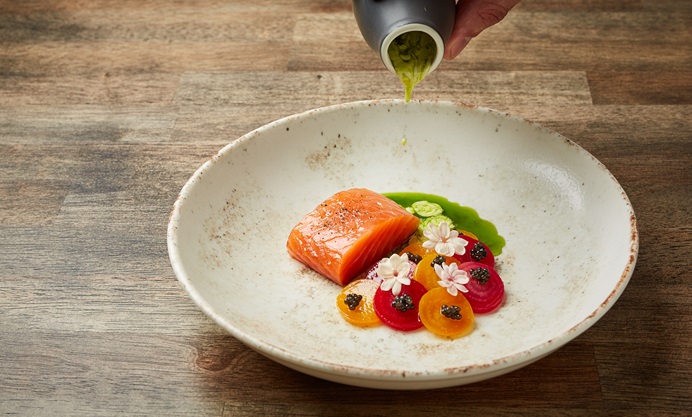 Cured Trout with Beetroot and White Asparagus Recipe - Great British Chefs